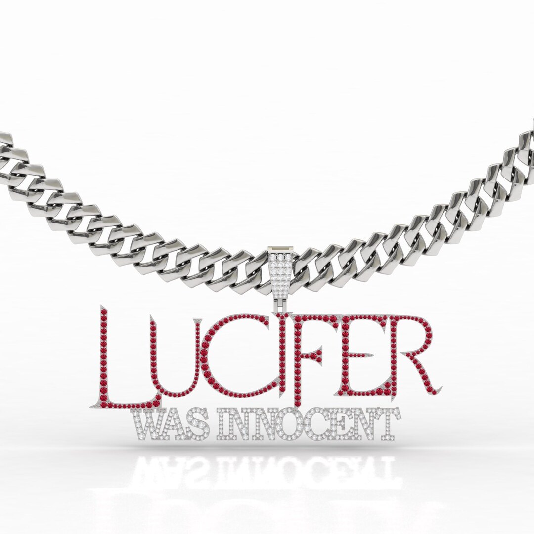 925 Lucifer Iced Out Letter Lucifer Custom Letter Lucifer - Etsy