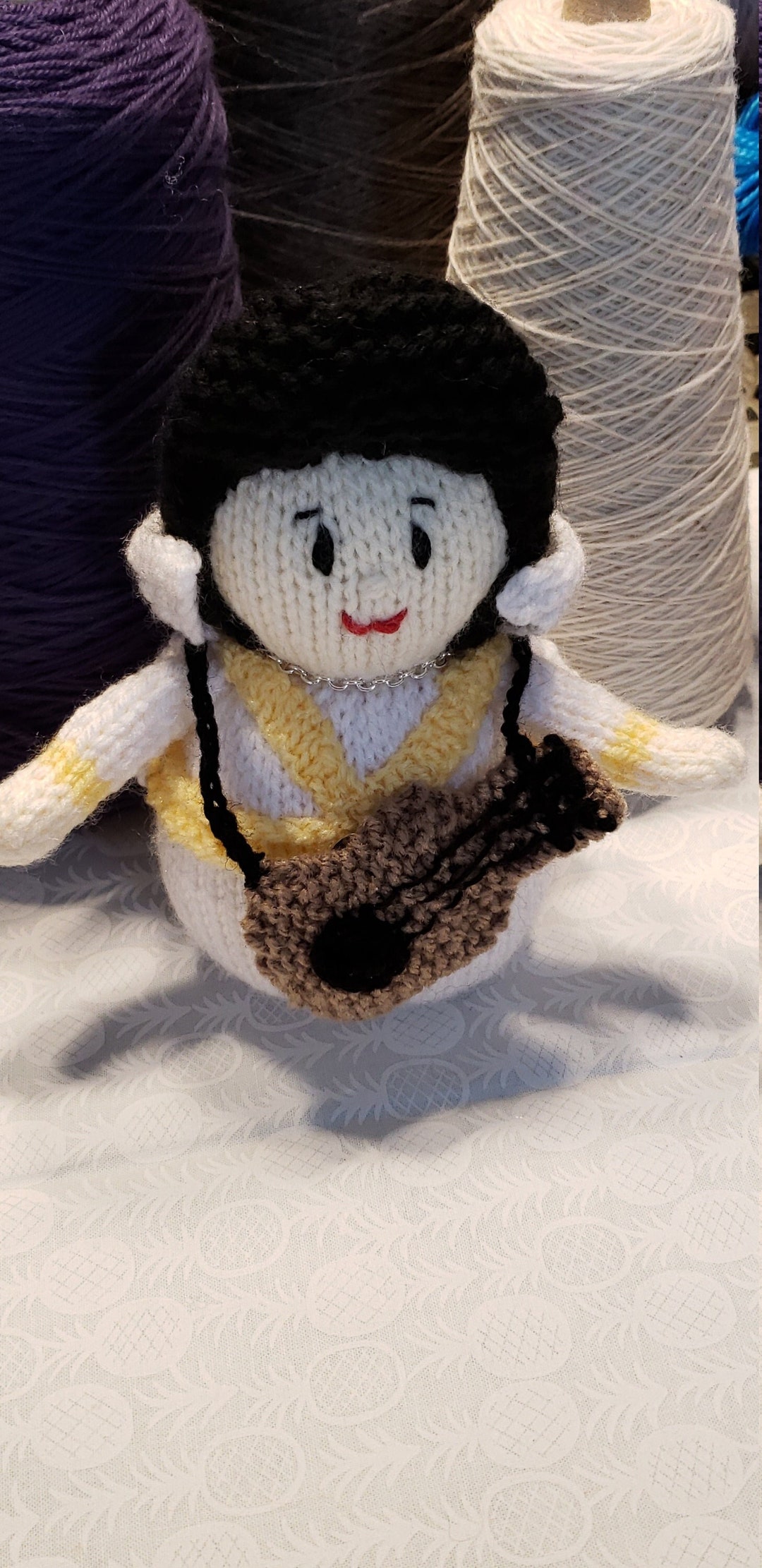 Elvis the Pelvis, Amigurumi, Hand Knitted Soft Toy for a Baby Shower or ...