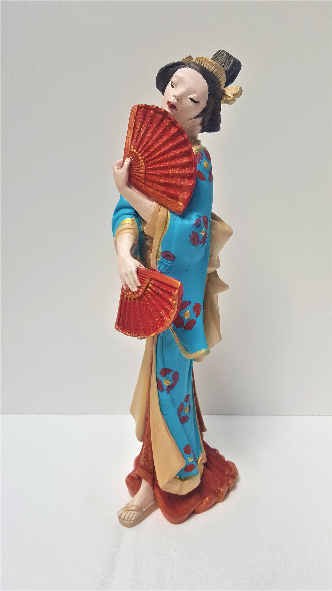 Geisha Statue Samurai Warrior Statue Asian Japanese | Etsy