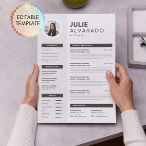 Editable Resume Template Clean & Minimalist Resume 2025 Professional ...