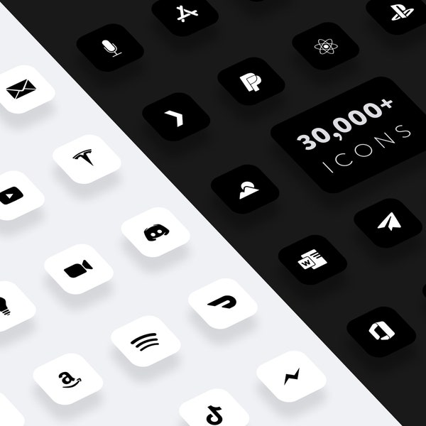 Black Icon Pack Android - Etsy UK