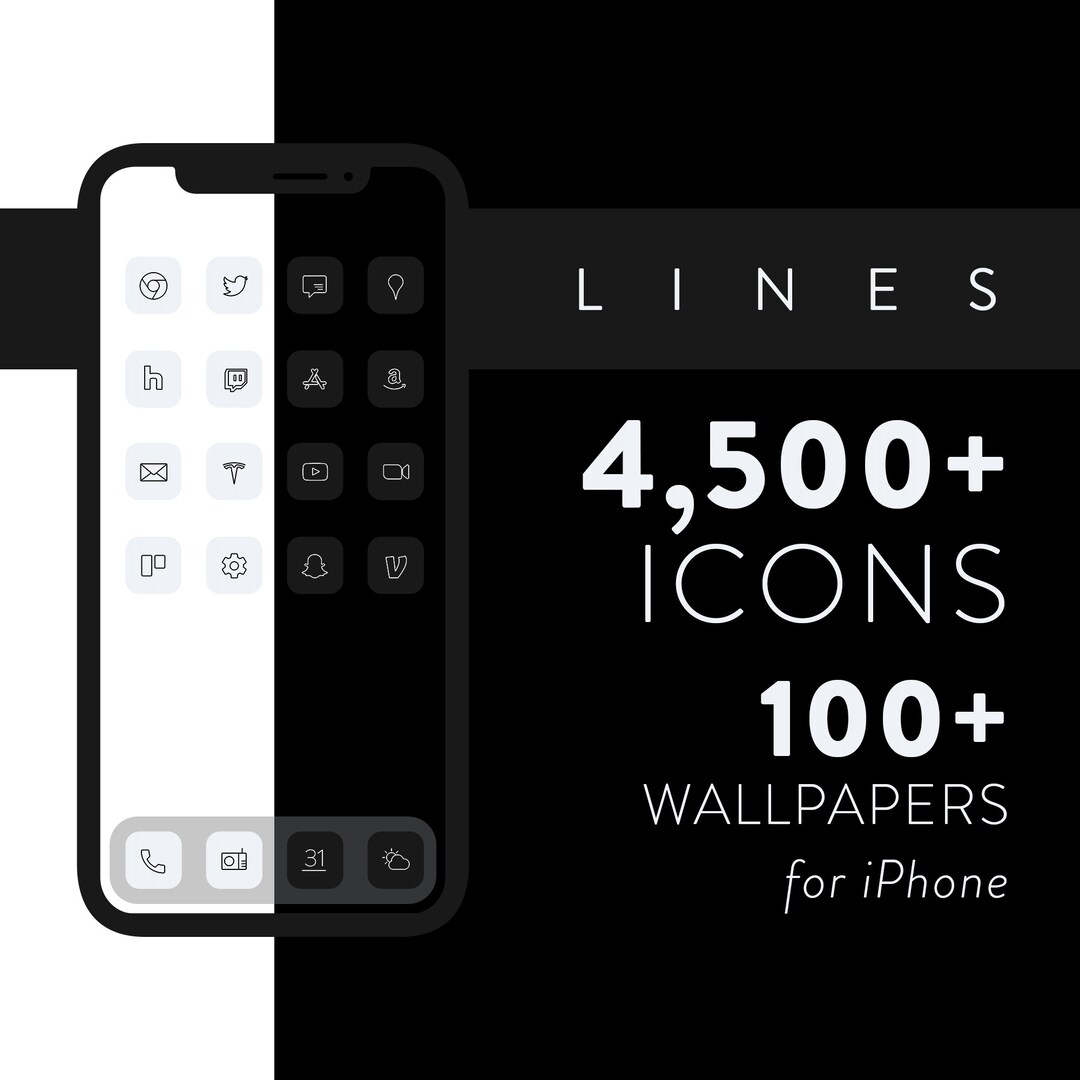 Lines Ios 15 Icons for iPhone & iPad - Etsy