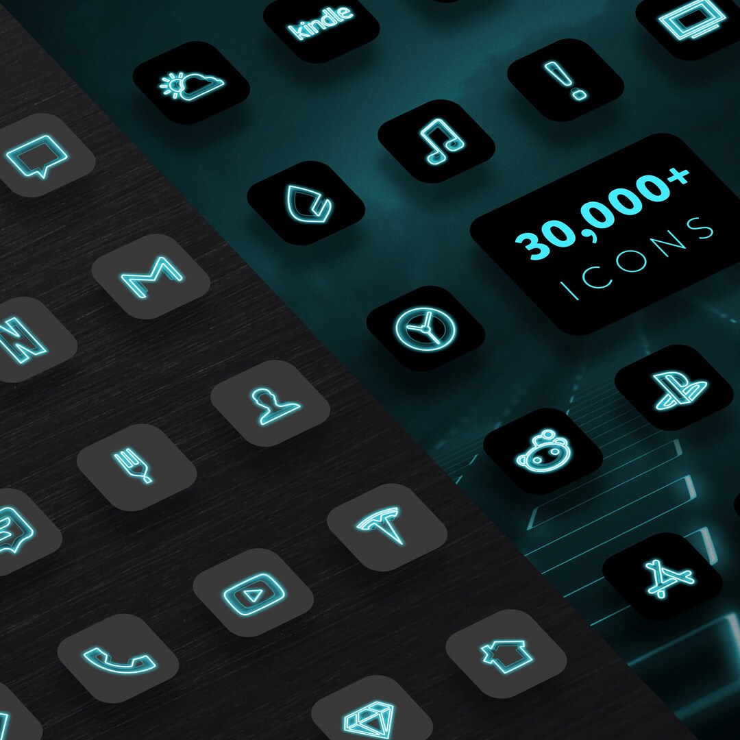 The Grid – 3D Blue Ios Icons for iPhone & iPad - Etsy