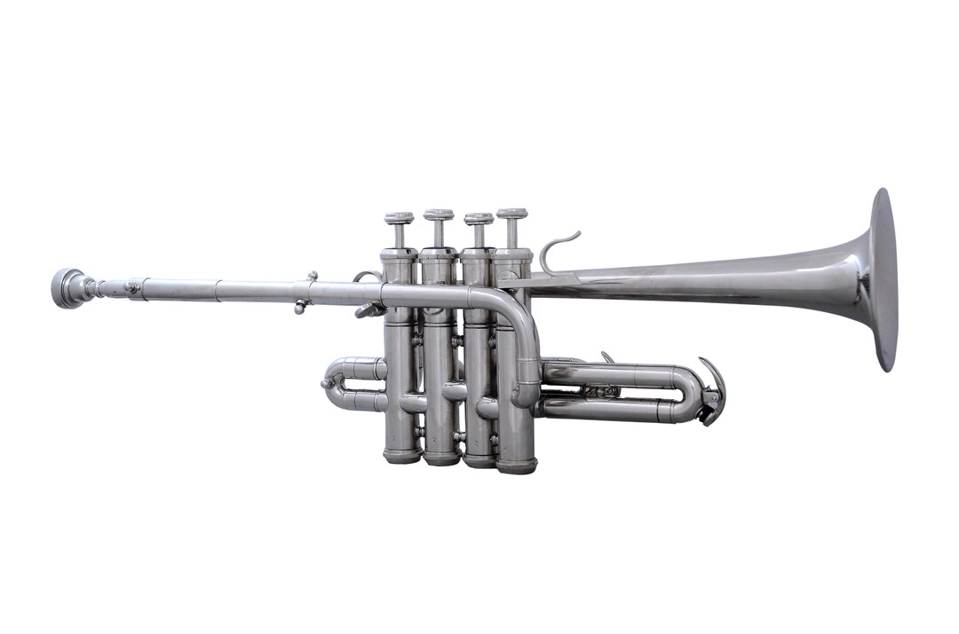 Silver Nickel Plated Piccolo Trumpet Bb/a With Hard Case & Mouthpiece ...
