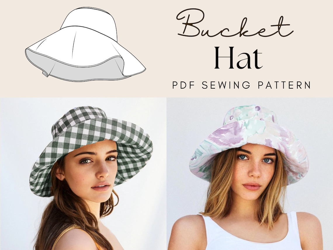 Floppy Bucket Hat Sewing Pattern Beautiful Reversible Sun - Etsy