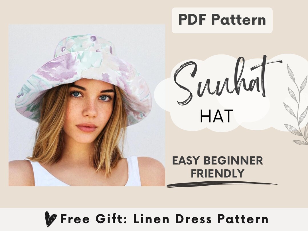 Floppy Bucket Hat Sewing Pattern Beautiful Reversible Sun Hat Instant ...
