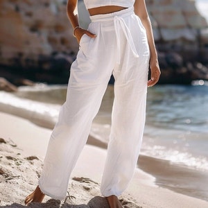 Pants Sewing Pattern PDF, Easy Sewing Pattern for Women's Linen Pants ...