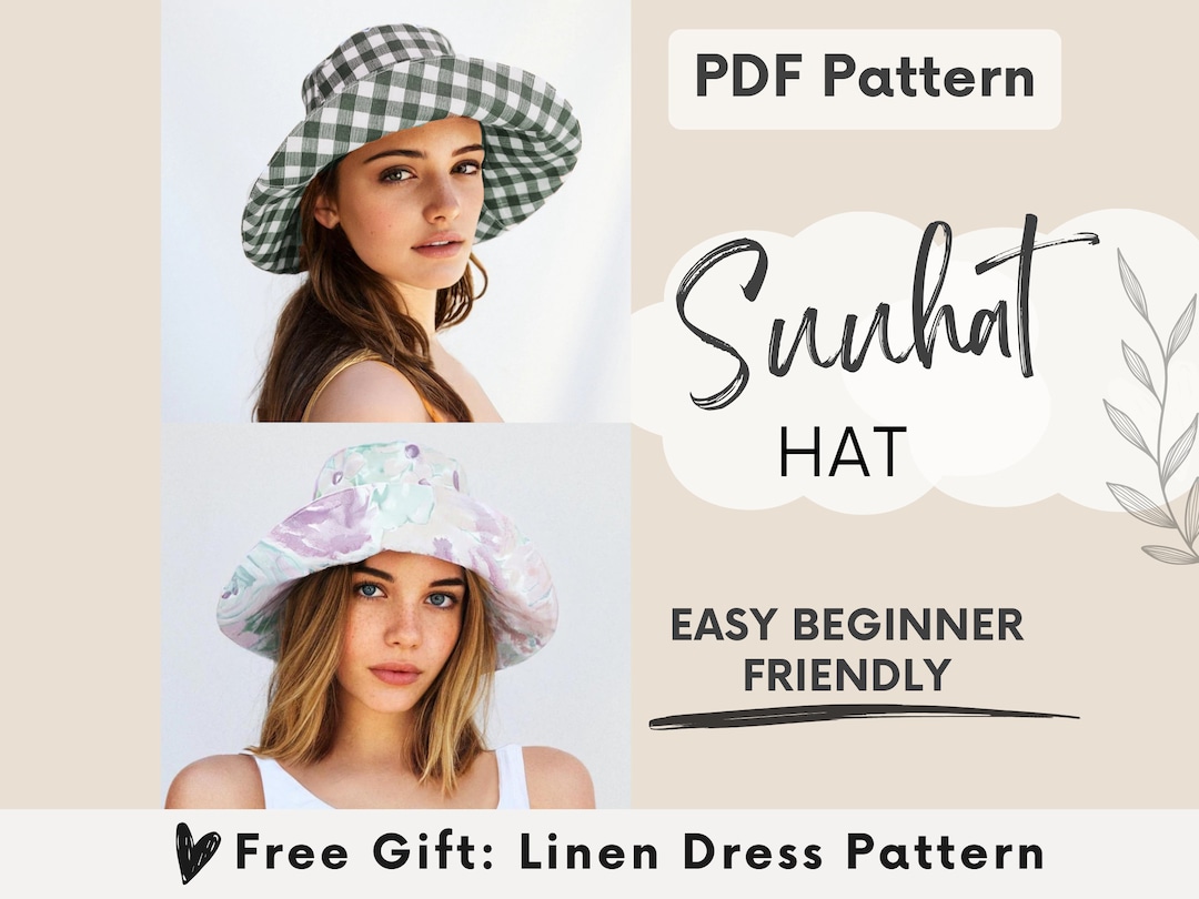 Floppy Bucket Hat Sewing Pattern Beautiful Reversible Sun Hat Instant ...