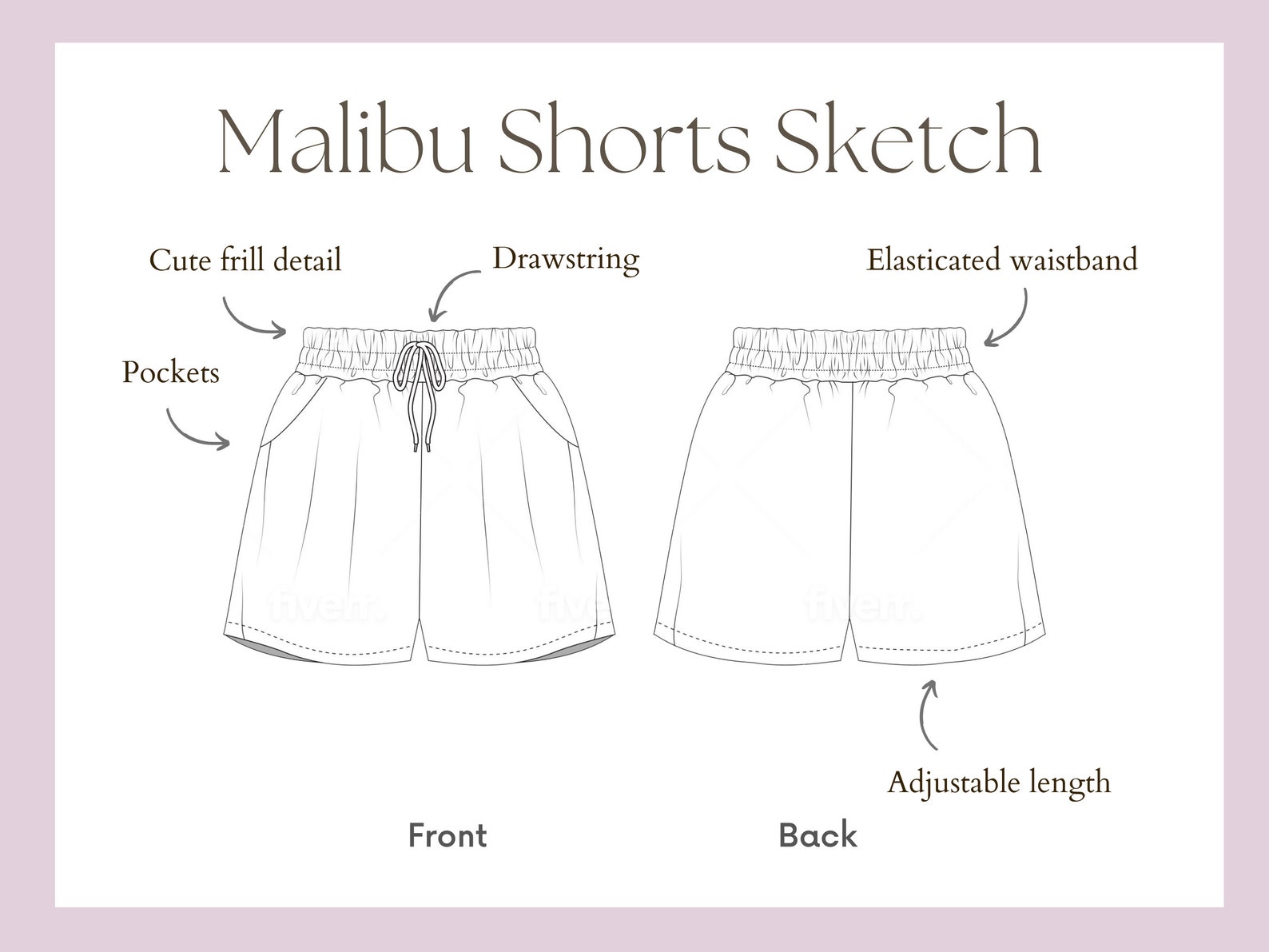 Shorts Sewing Pattern PDF Easy Sewing Pattern for Women's - Etsy Australia
