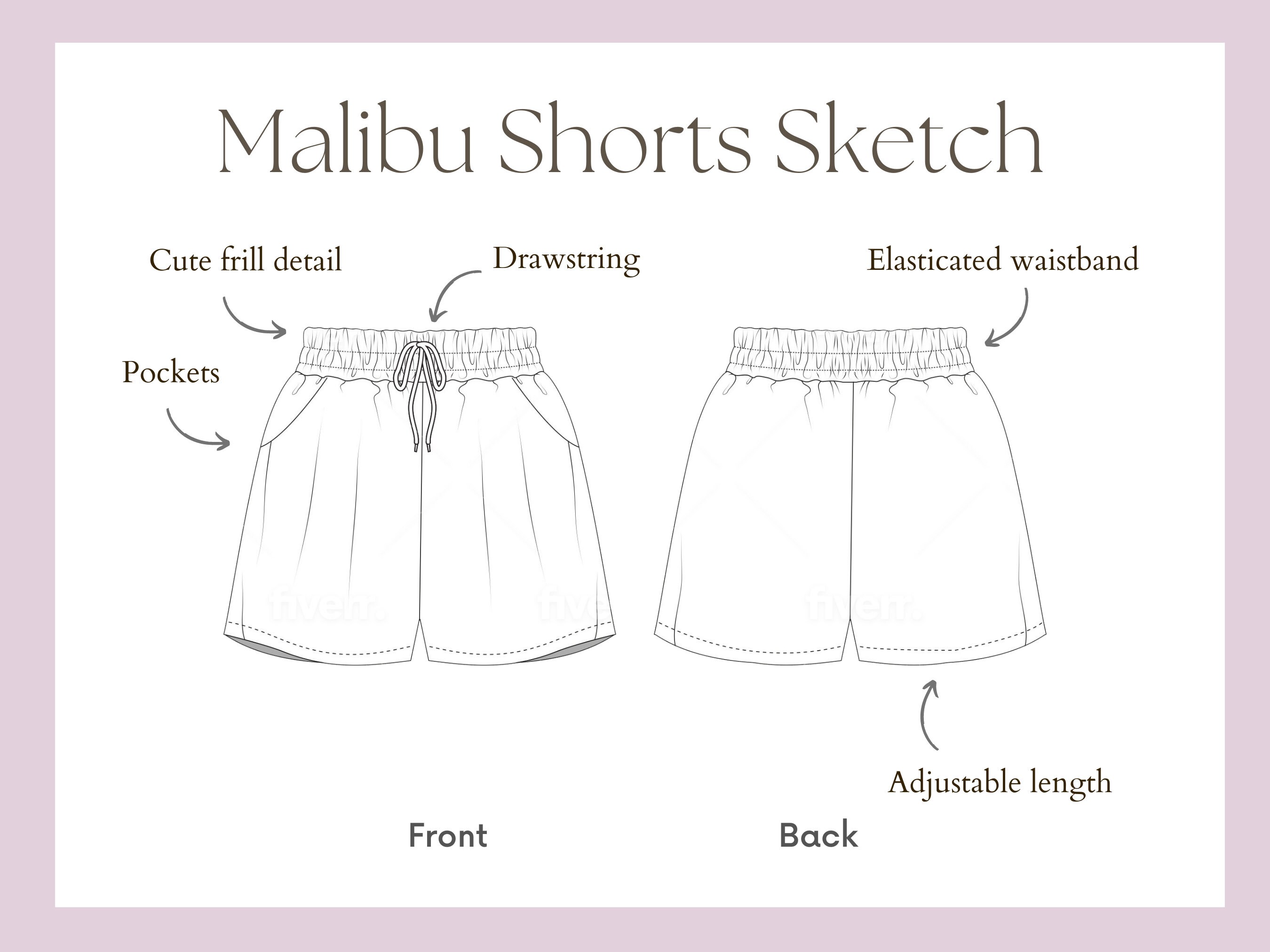 Shorts Sewing Pattern PDF Easy Sewing Pattern for Women's - Etsy Australia