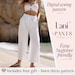 Pants Sewing Pattern PDF, Easy Sewing Pattern for Women's Linen Pants ...