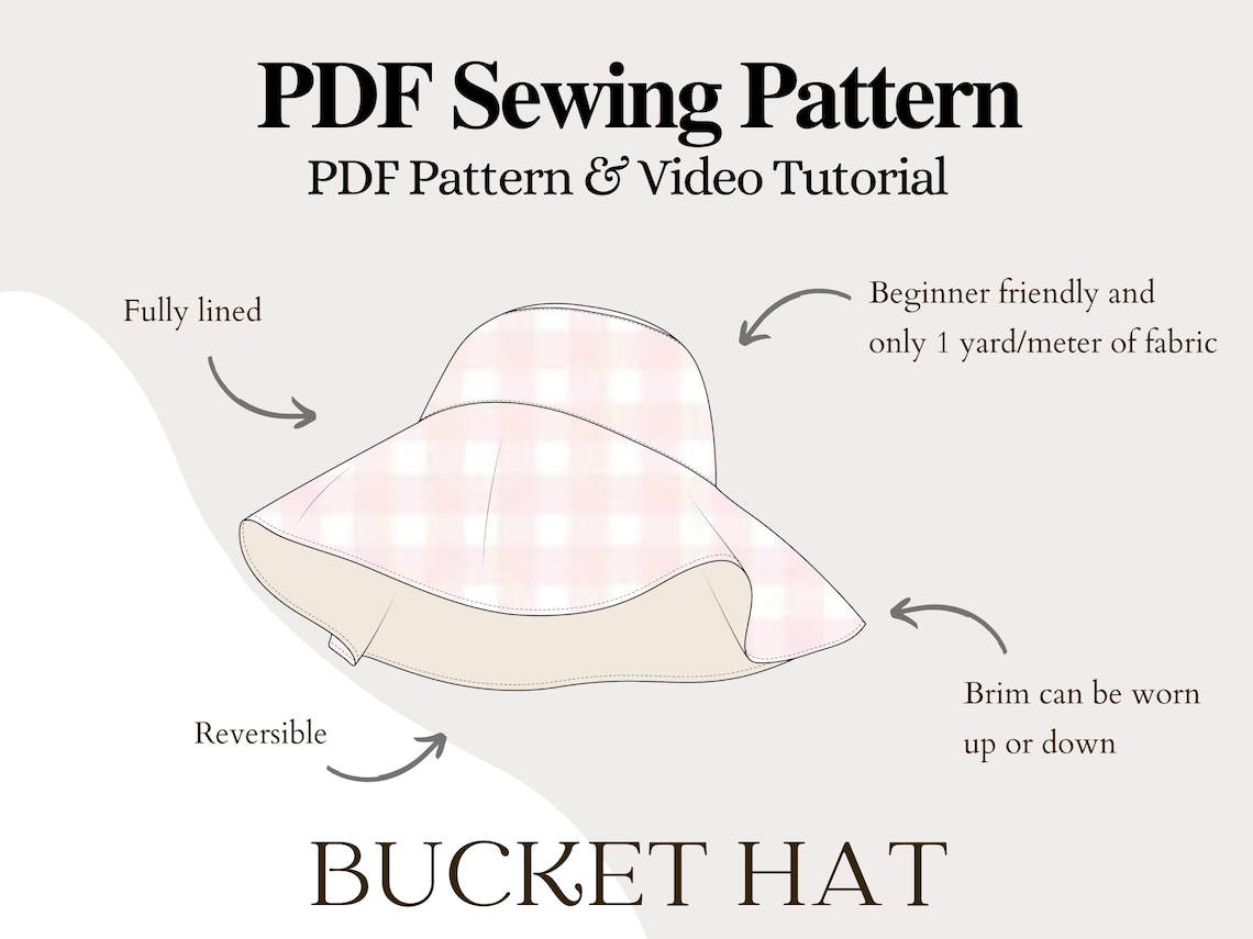 Floppy Bucket Hat Sewing Pattern Beautiful Reversible Sun - Etsy