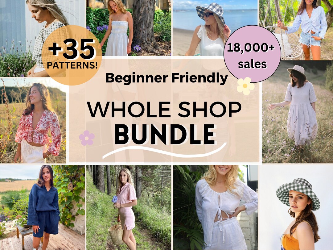 Whole Shop Bundle 25+ Sewing Patterns | Bulk Pdf Sewing Patterns ...