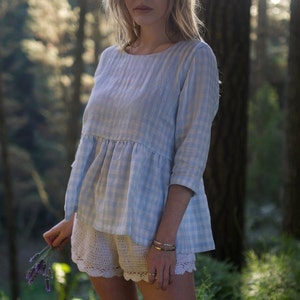 Women's Linen Blouse Sewing Pattern | Linen Tunic Top | Easy Beginner ...