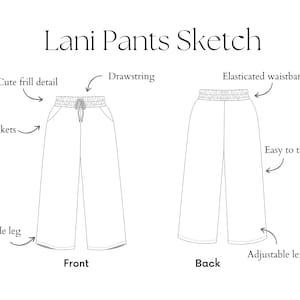 Pants Sewing Pattern PDF, Easy Sewing Pattern for Women's Linen Pants ...