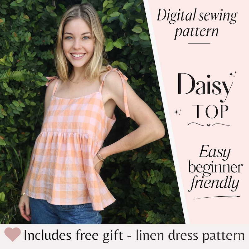 Linen Strap Top Pattern - Etsy