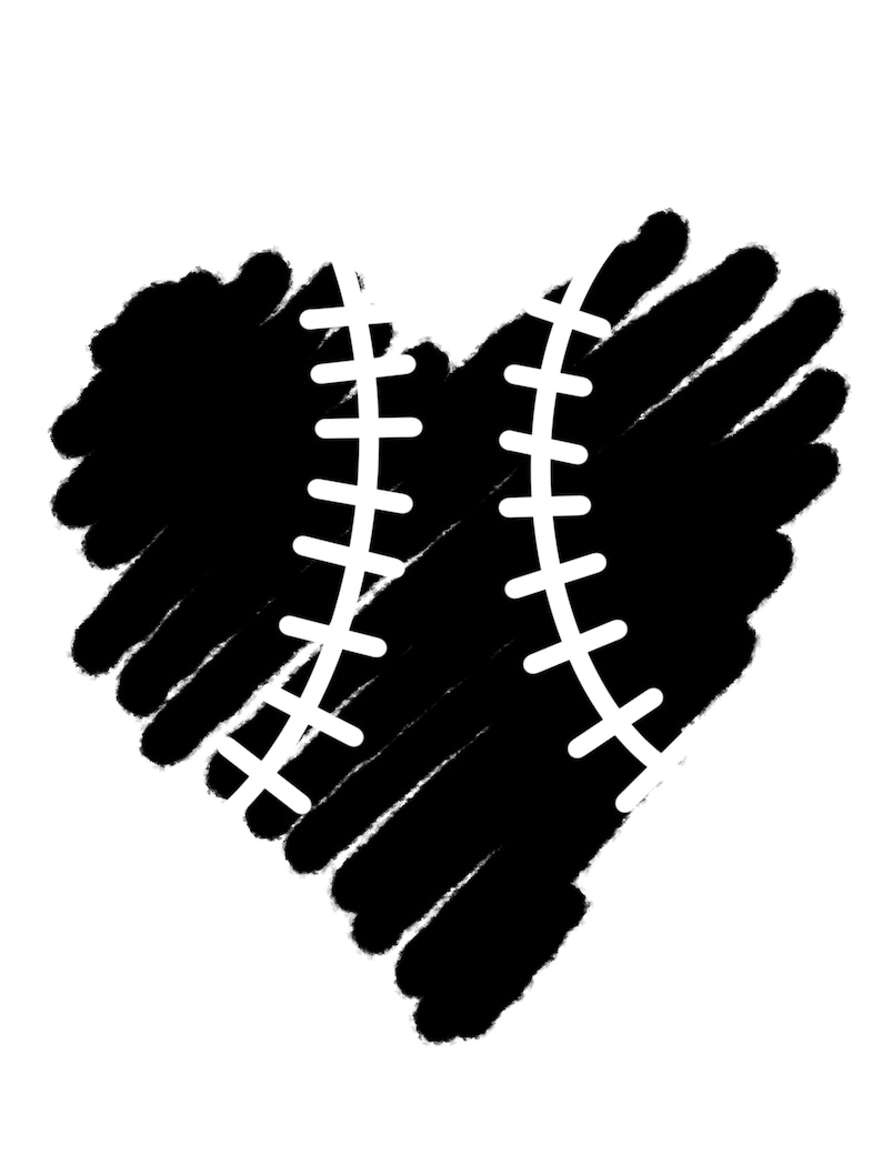 Softball Heart SVG/ PNG - Etsy