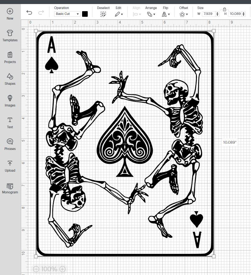 Card Dancing Skelton - Digital Download PNG. JPEG. - Etsy