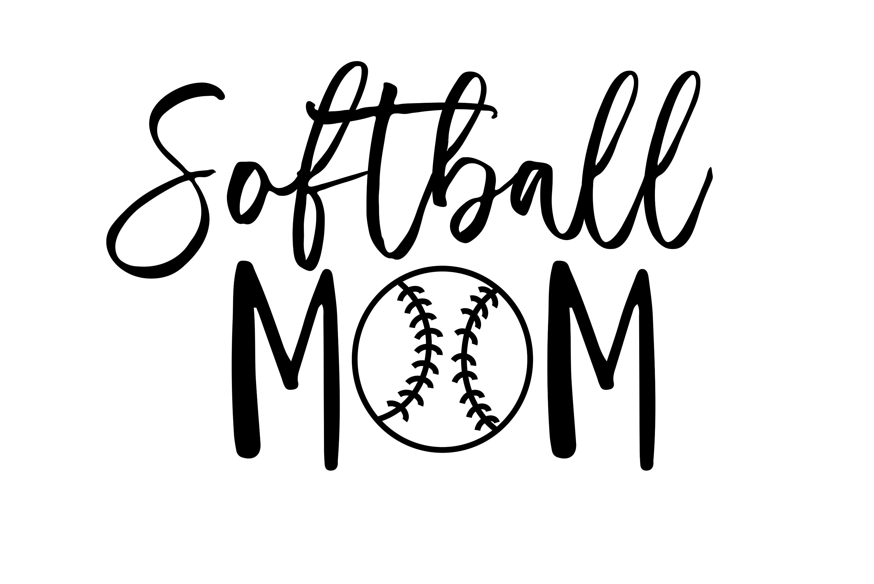 Softball Mom Svg Png Etsy