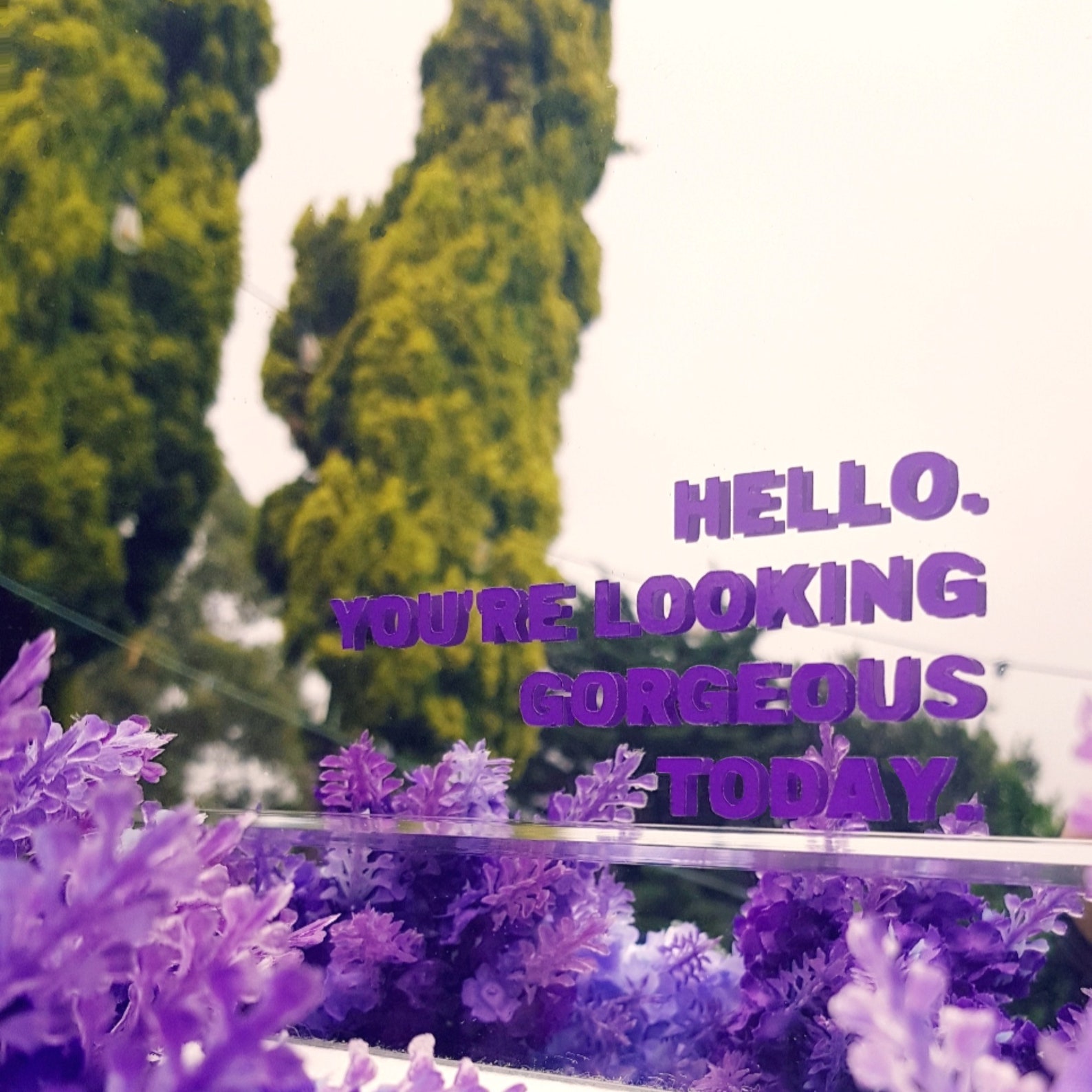 Mirror Affirmation Vinyl Decal Hello. You're Looking | Etsy