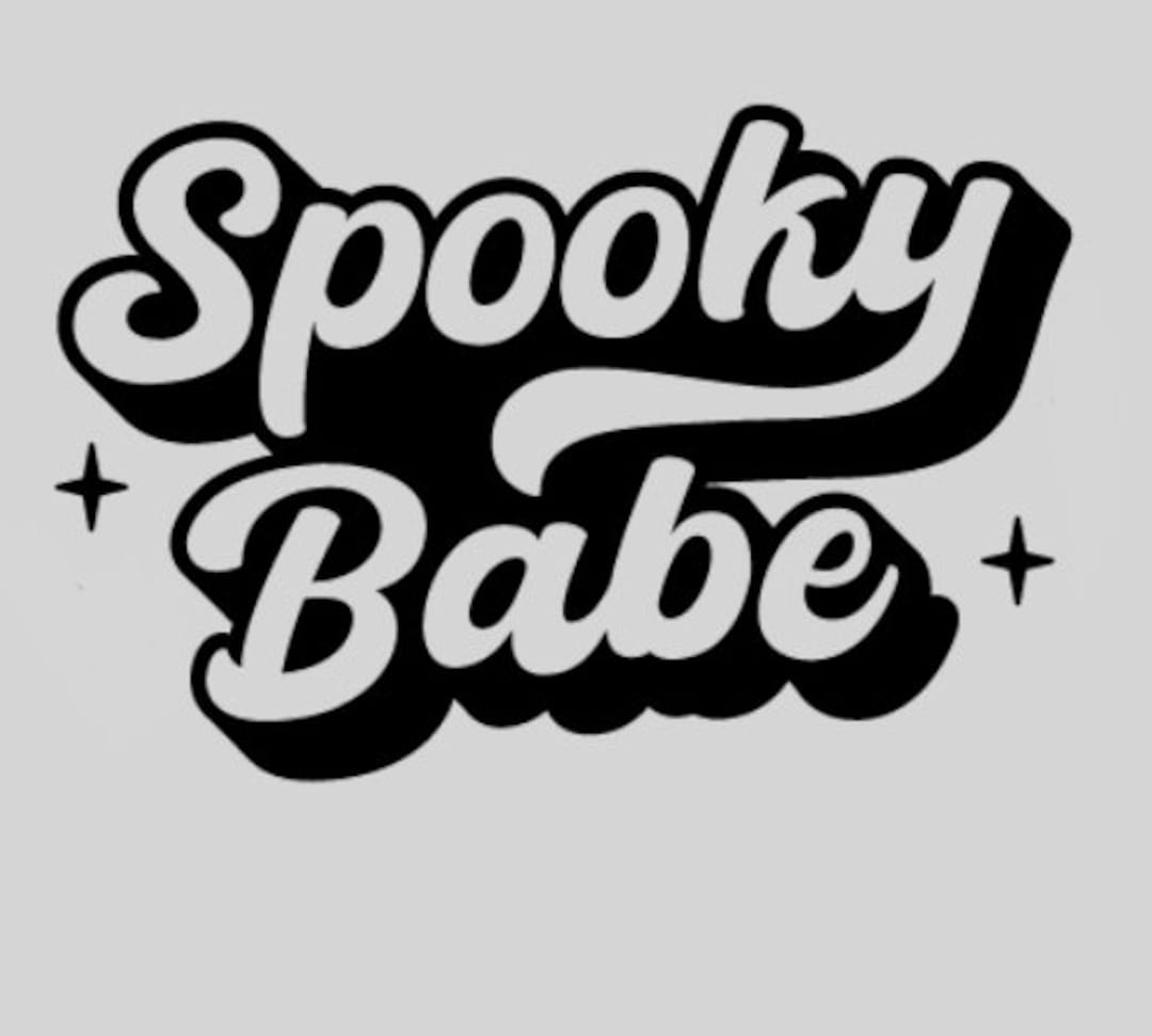 SPOOK BABE Pink Glitter Decal - Etsy