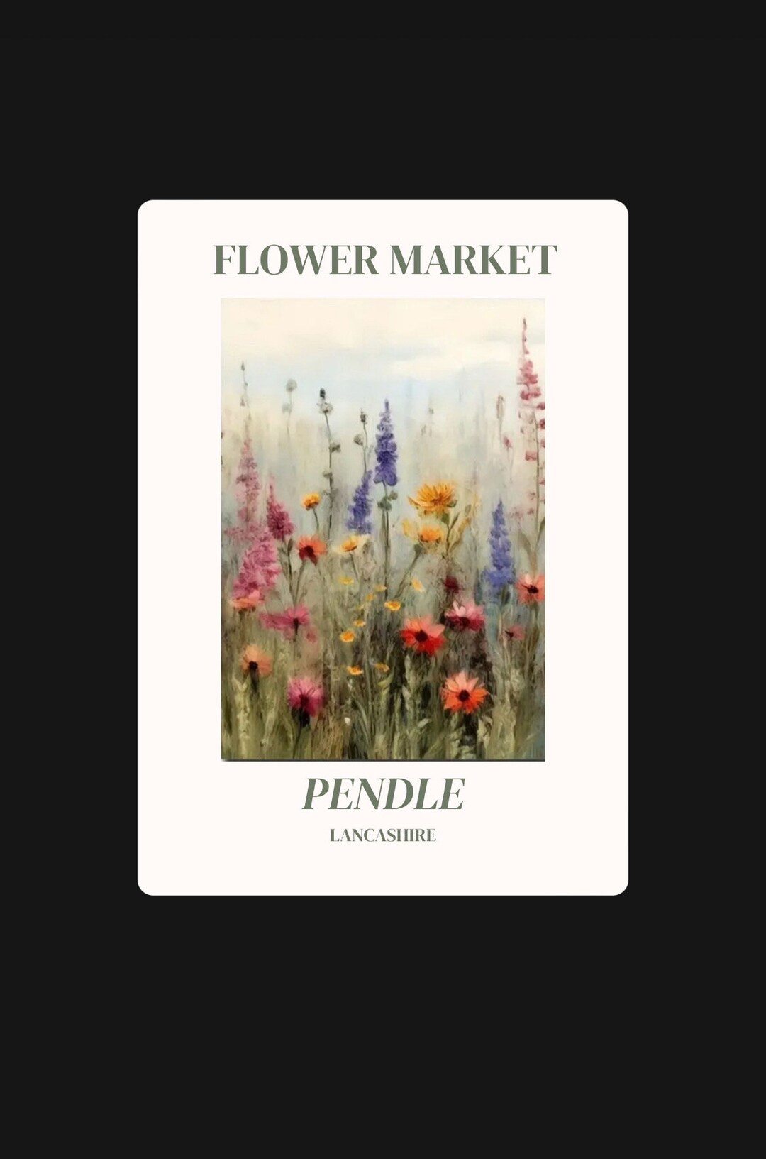 Flower Market Pendle Poster Digital Download - Etsy