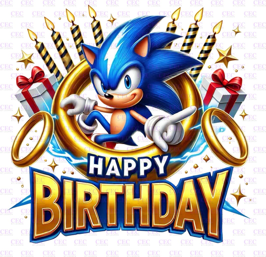 Trending Happy Birthday, Sonic, Sonic 3, Cake, Birthday, Sonic Rings ...