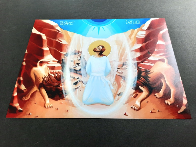 Holy Prophet Daniel in the Lions' Den: Orthodox Icon Print - Etsy