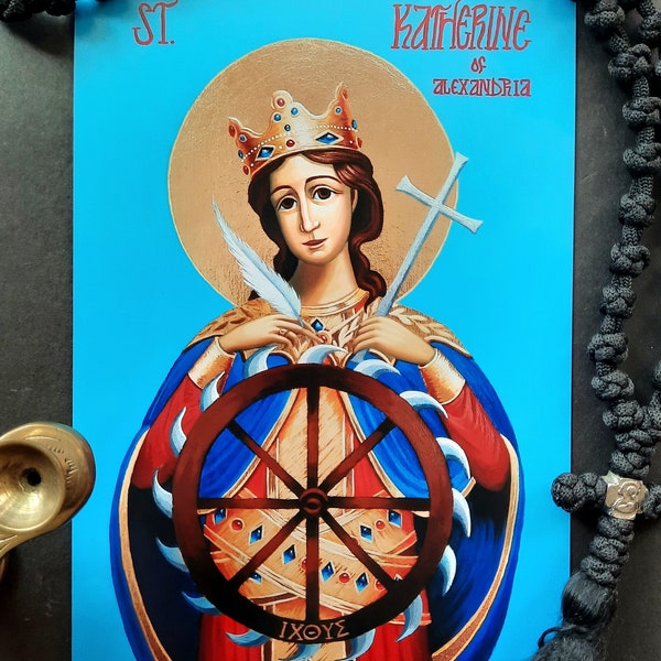 Saint Catherine of Alexandria Icon - Etsy