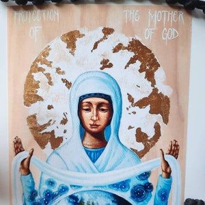 Protection of the Mother of God Print - Etsy