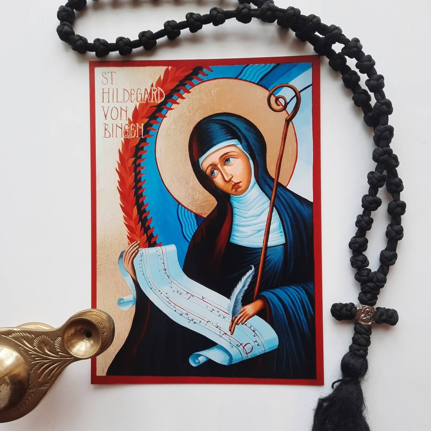 Saint Hildegard of Bingen Icon Print - Byzantine Catholic Icons - Etsy