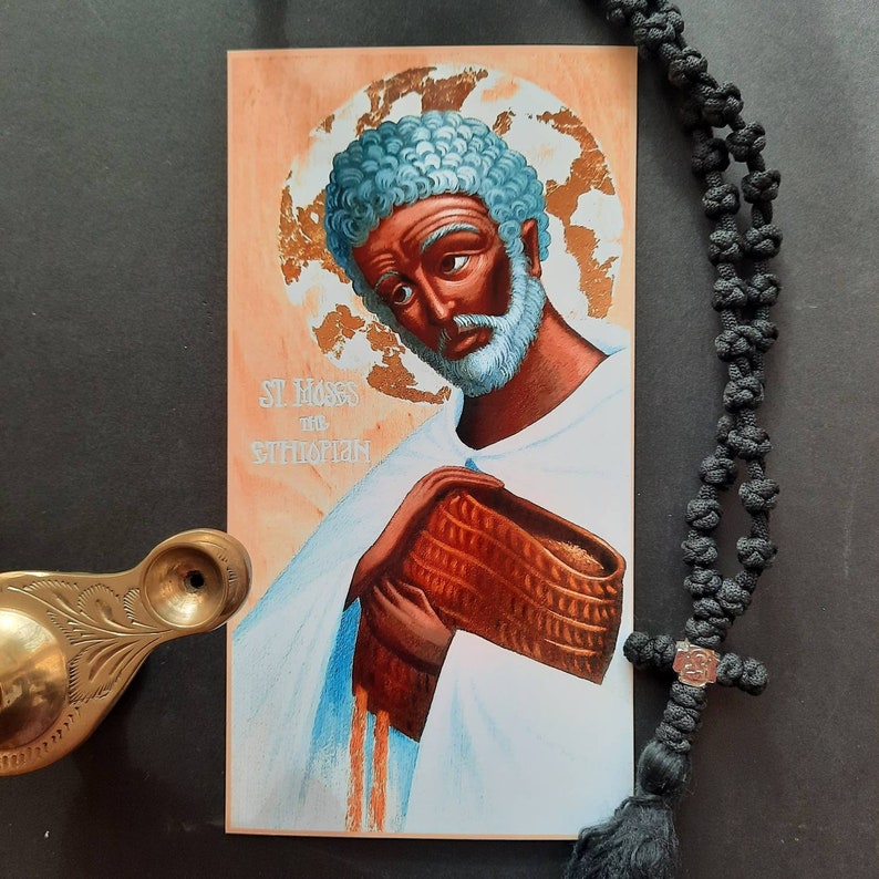 Saint Moses the Ethiopian Icon Print - Etsy Canada