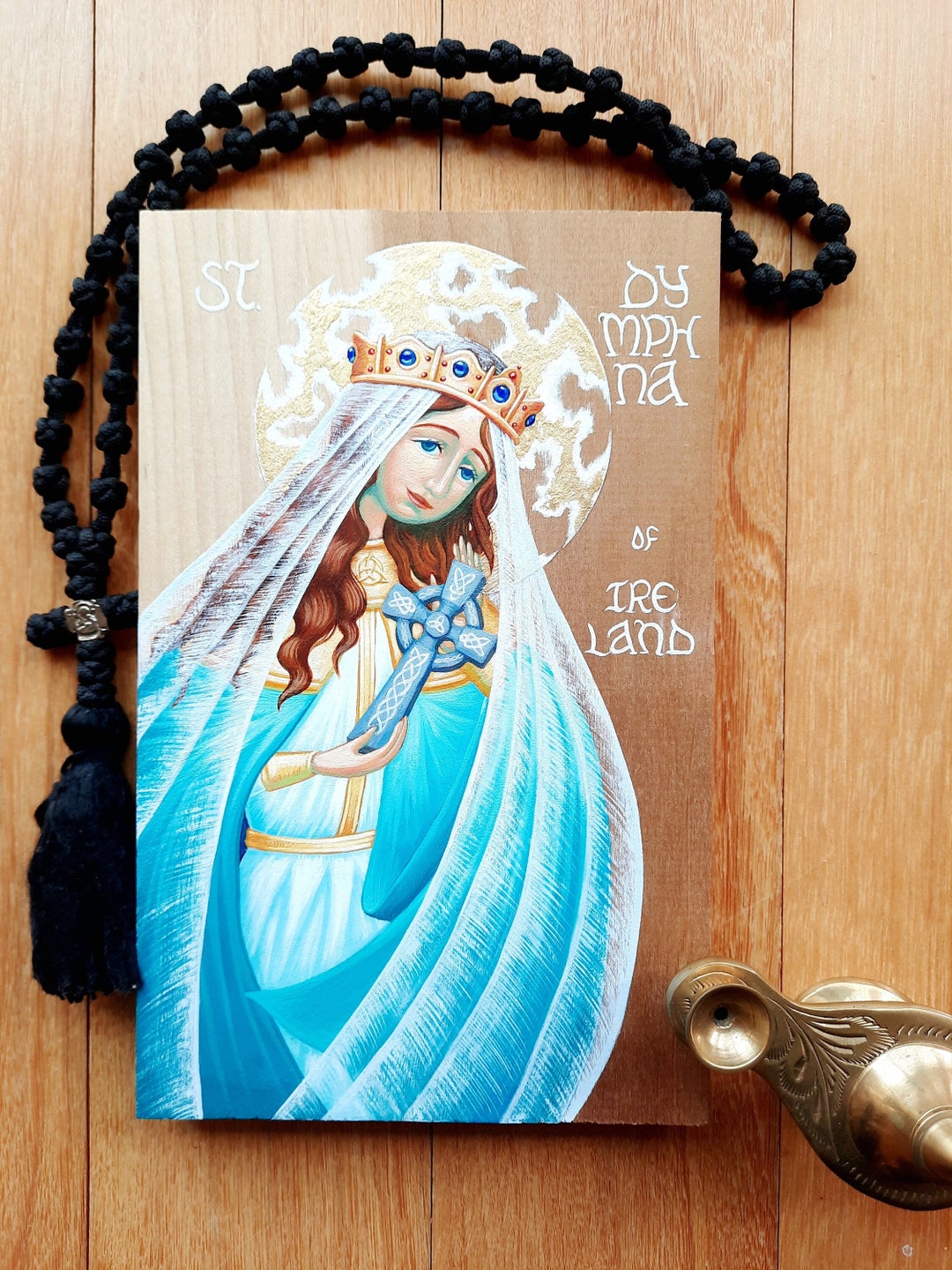 Saint Dymphna of Ireland Hand-painted Orthodox Icon - Made With 23 ...