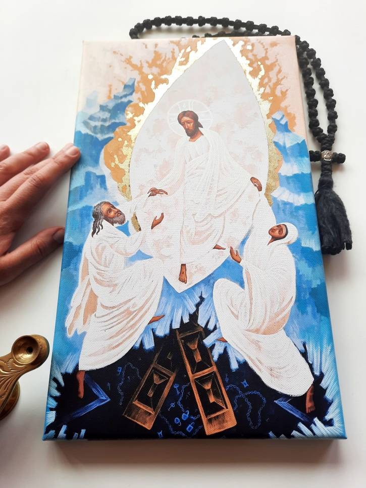 Partly Hand-painted/gilded Harrowing of Hell Icon Canvas Print ...
