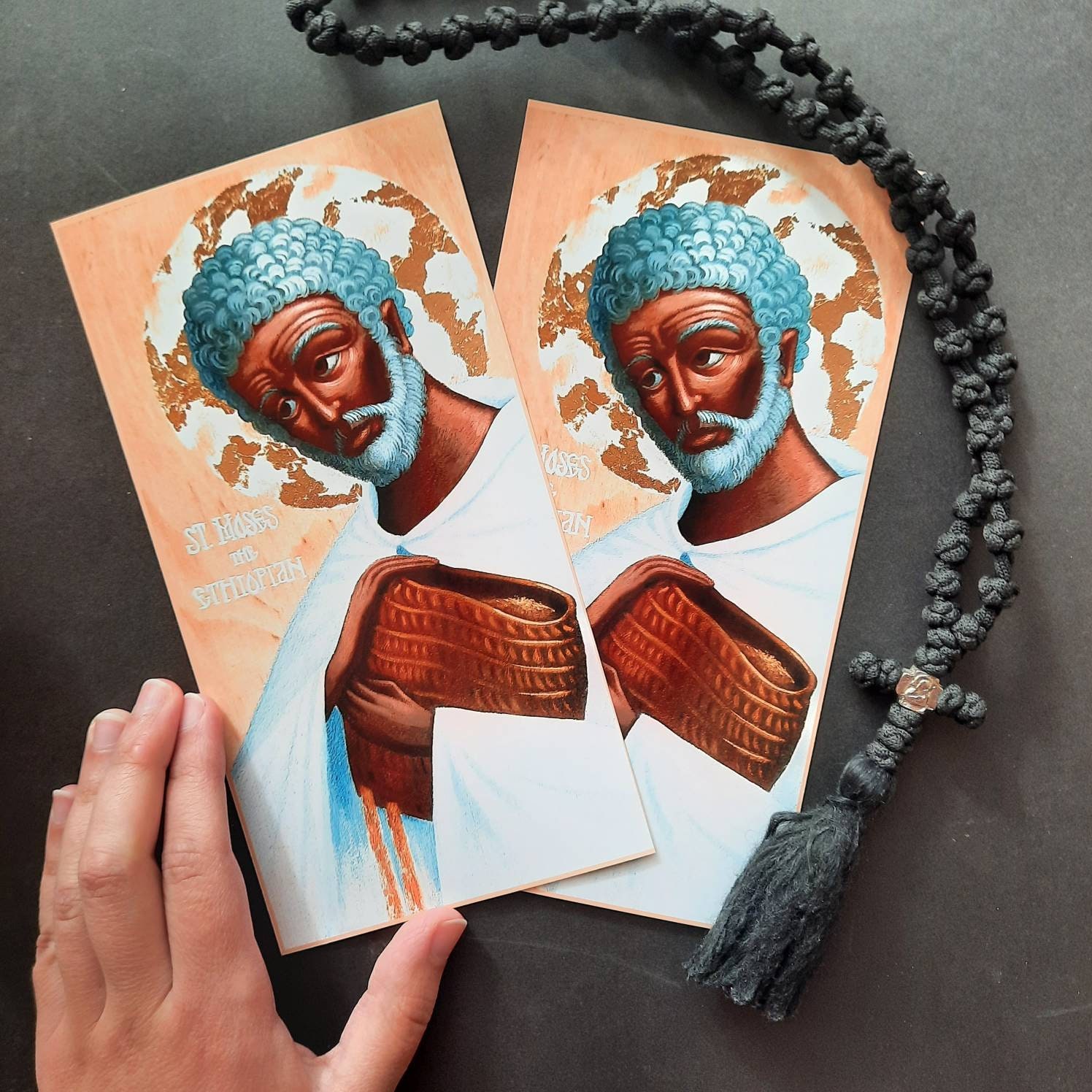 Saint Moses the Ethiopian Icon Print - Modern Ukrainian Styled Orthodox ...