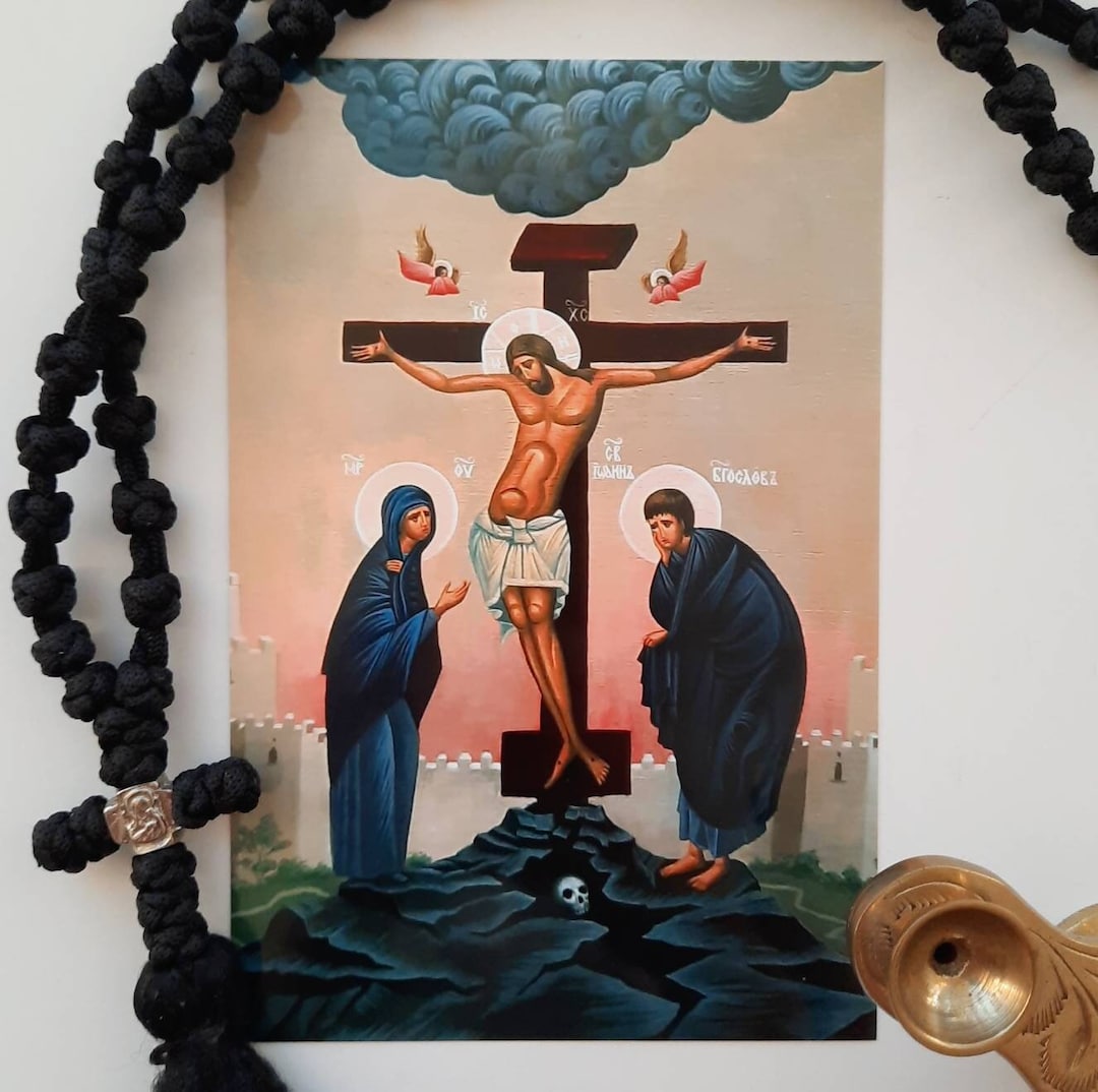 Crucifixion of Jesus Christ Icon Print - Good Friday Icon Print ...