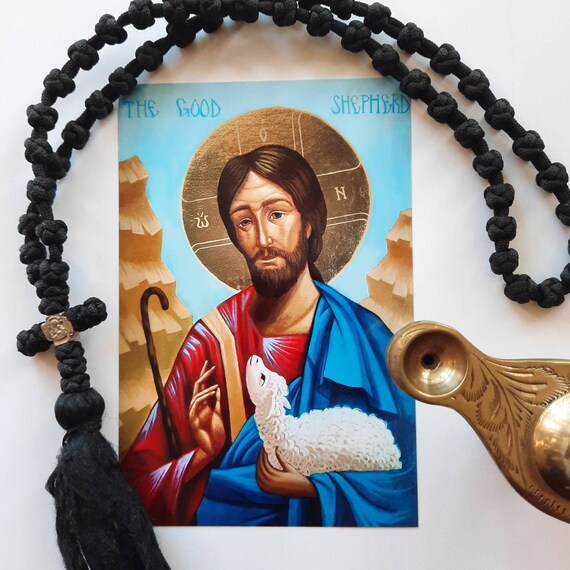 Christ the Good Shepherd Icon Print - Etsy