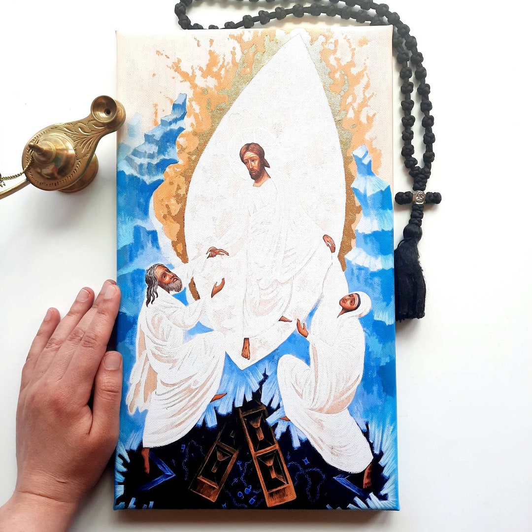 Partly Hand-painted/gilded Harrowing of Hell Icon Canvas Print ...
