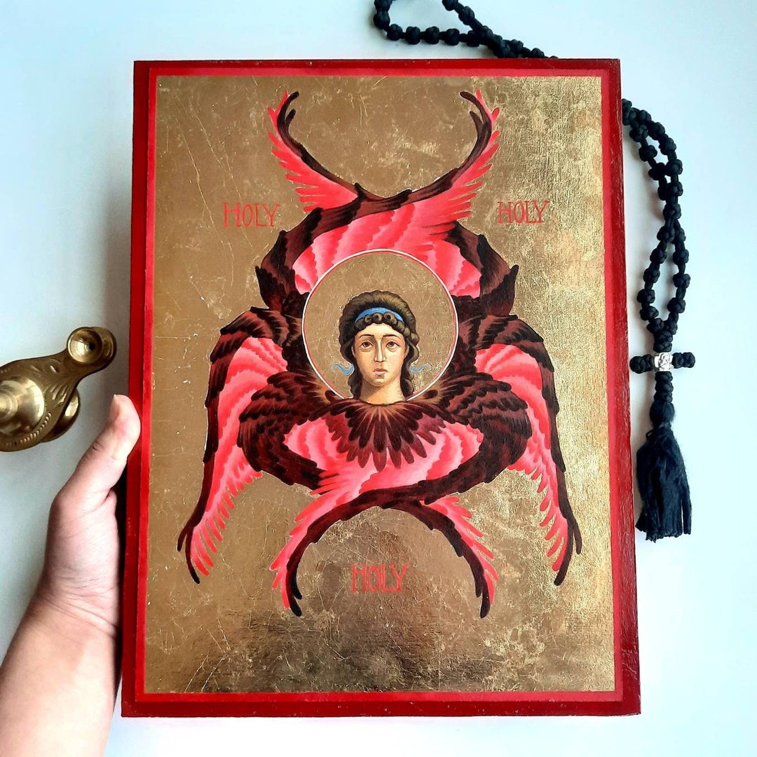 Seraph Hand-painted Icon - Seraphim Angel Icon - Traditional Orthodox ...