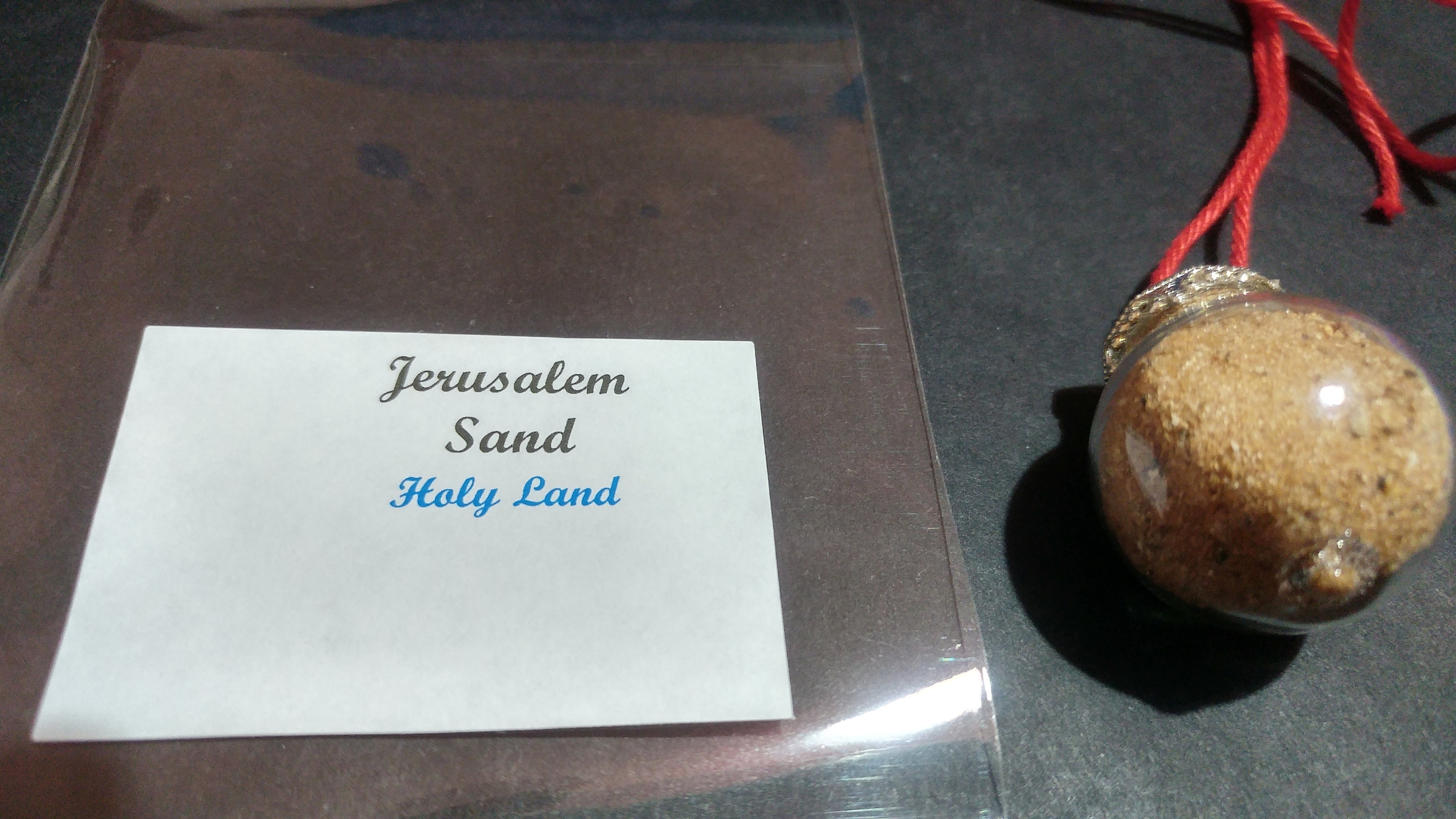 Jerusalem Gift, Jerusalem Pendant, Holy Land Sand Necklace , Israel ...