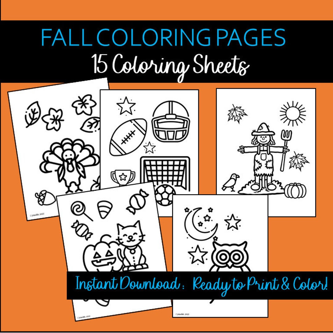 Fall Coloring Pages, Autumn Coloring Pages, Autumn Coloring Sheets ...