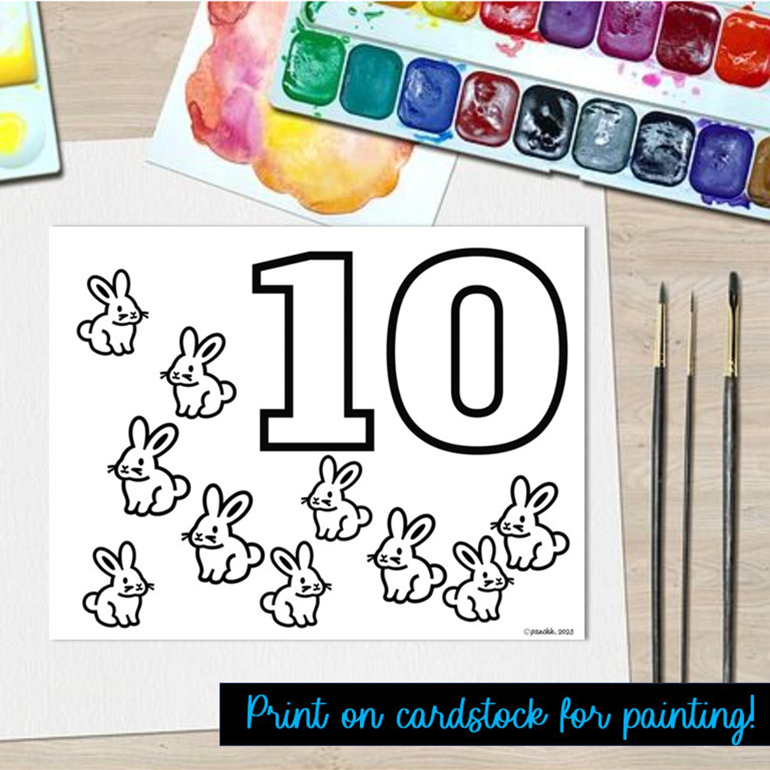 1 - 10 Printable Numbers Coloring Pages, Coloring Page, Preschool ...