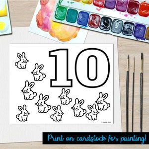 1 - 10 Printable Numbers Coloring Pages, Coloring Page, Preschool ...