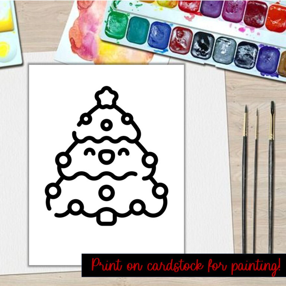 Preschool Christmas Tree Coloring Pages for Kids, Fun Christmas ...