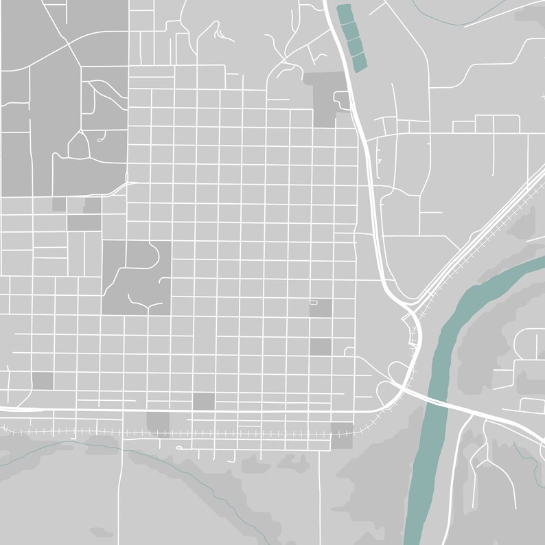 Manhattan, KS Street Map - Etsy