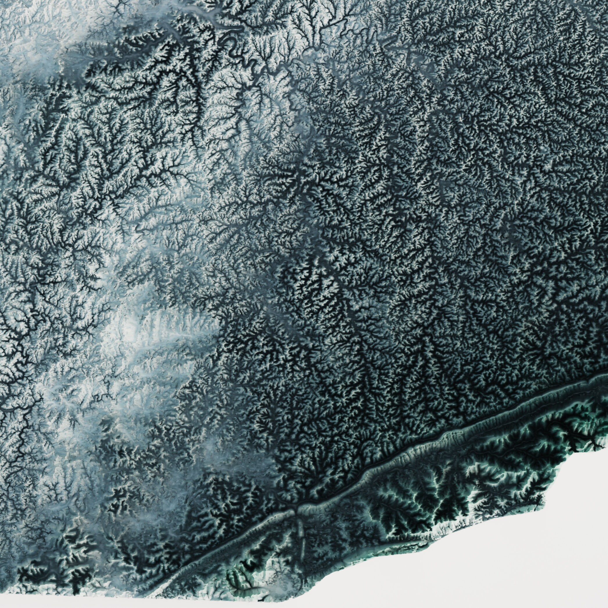 Modern Kentucky Relief Map - Etsy