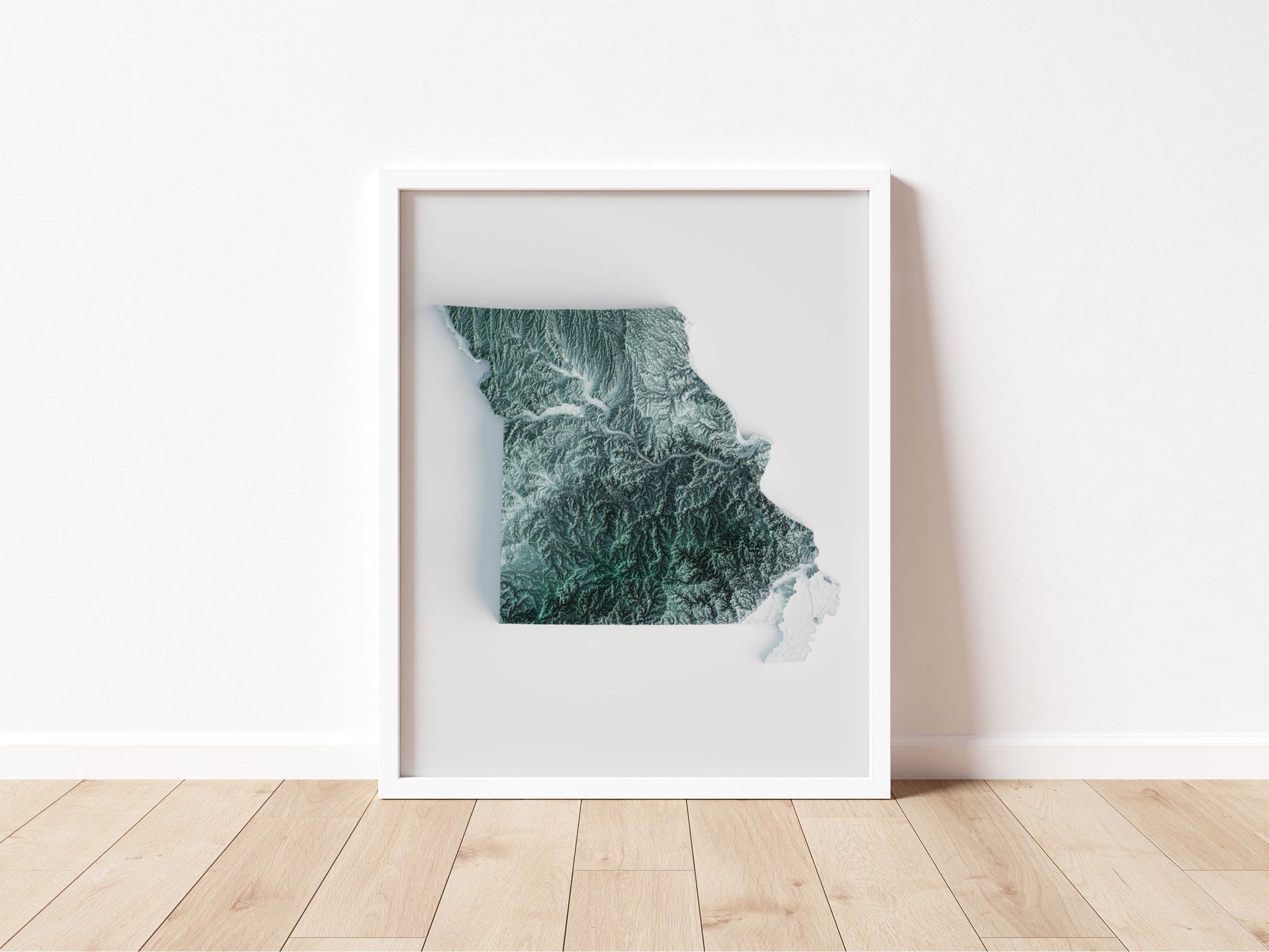 Modern Missouri Relief Map - Etsy