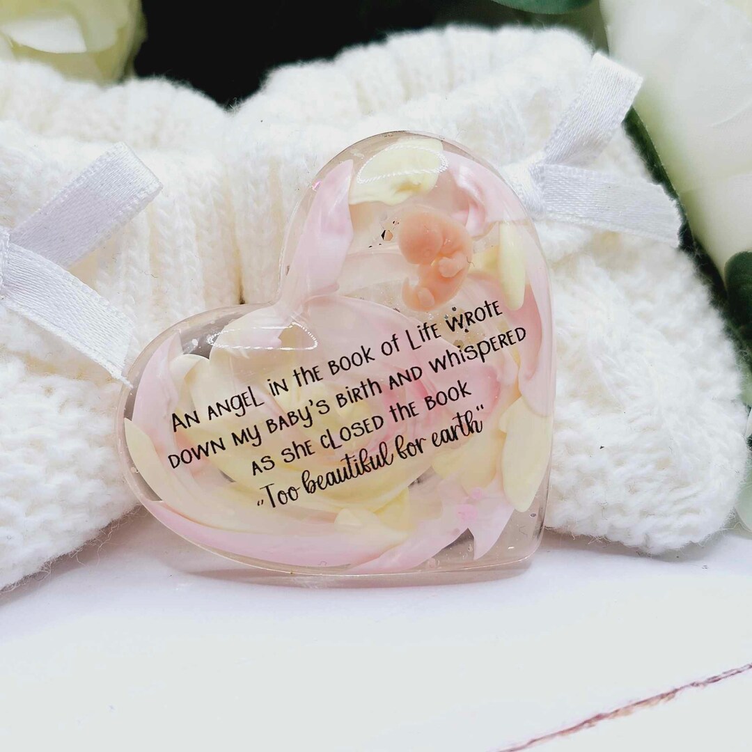 7 Week Fetus Small 5cm Baby Loss Heart Baby Loss Keepsake Correct ...