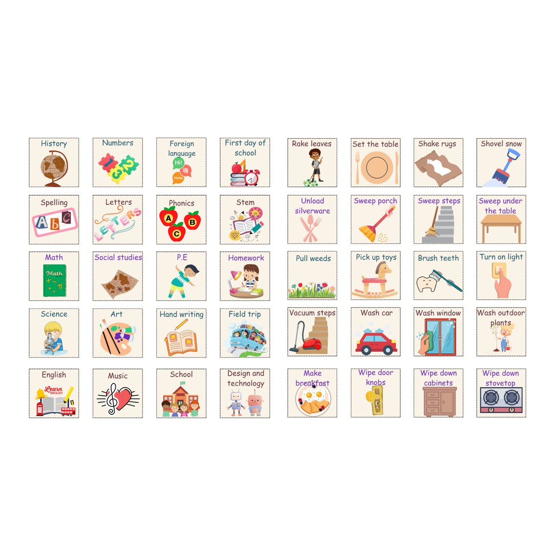 Printable Routine Cards, Visual Schedule, Toddler Daily Routine Chart ...