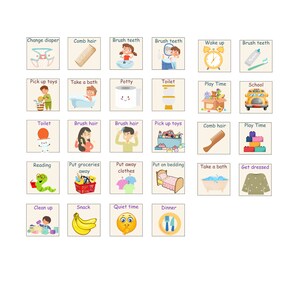 Morning and Evening Routine Cards for Kids, Visual Daily Schedule ...